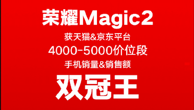 荣耀Magic2双十一夺4000-5000档双冠，助力荣耀手机再超苹果 | 极客公园