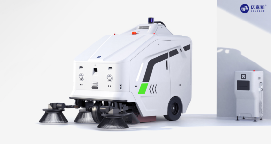 亿嘉和麒麟系列 J110 正式发布！为室外商用场景带来「全自动，进阶清洁」体验 | 极客公园