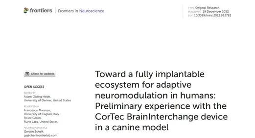 TCCI 应用神经技术前沿实验室主任开发的首个自适应神经调控系统的新进展 | 极客公园